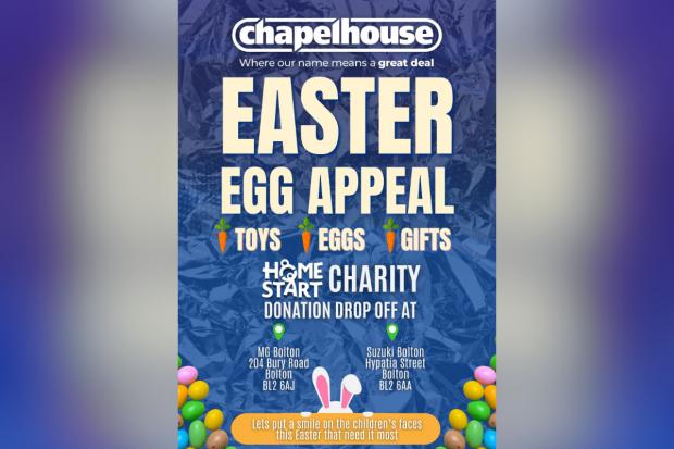 Bolton business teams up with Home-Start for children's Easter appeal