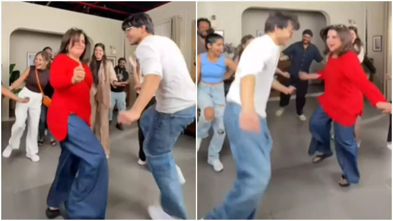 Farah Khan and Veer Pahariya set the internet ablaze with viral 'Sky Force' dance move