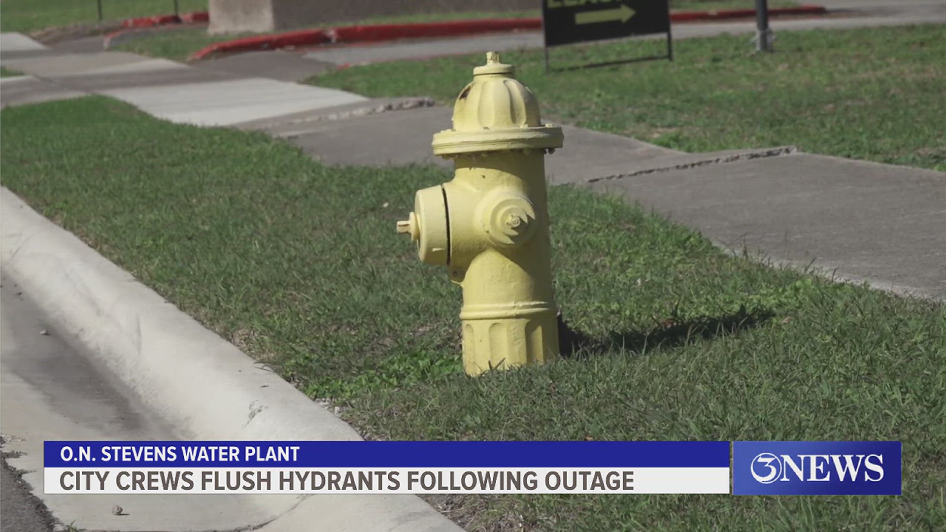 City crews flush hydrants following outage
