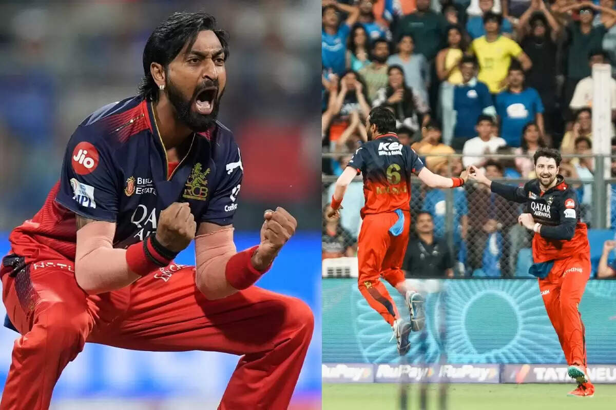 MI vs RCB Final Over Thriller: 6 Balls, 19 Runs Needed — Krunal Pandya ...