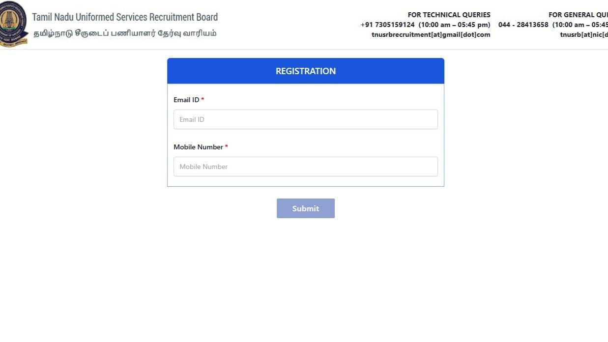 TNUSRB SI Recruitment 2025: Registration Begins at tnusrb.tn.gov.in ...