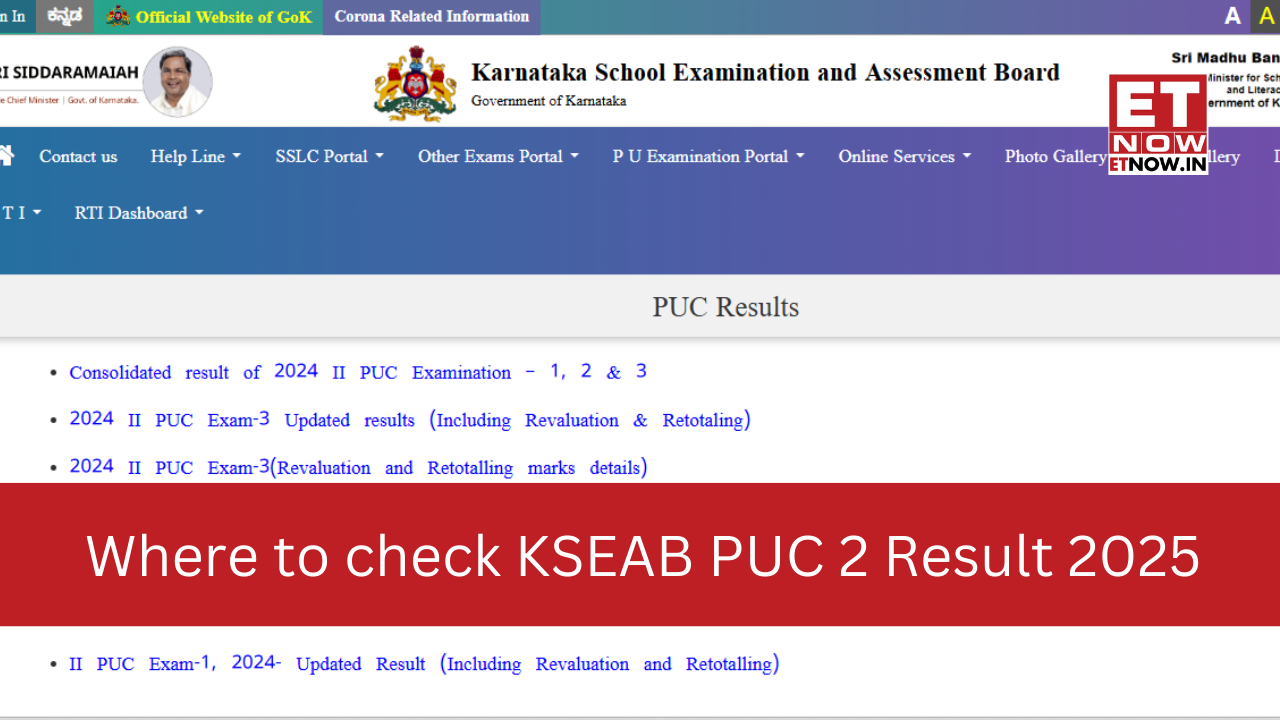 Karnataka 2nd PUC Results 2025 OUT at karresults.nic.in; How to check ...