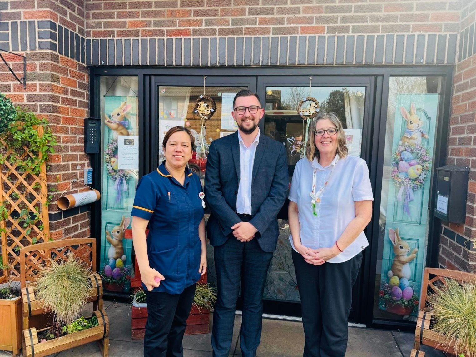 Residents at Crewe care homes enjoy visit from MP