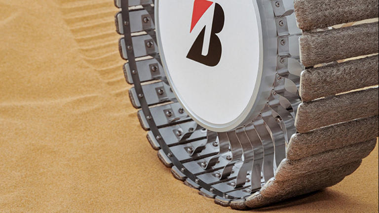 Bridgestone's Moon Rover Tire Is Basically A Giant Steel Apple Cutter ...