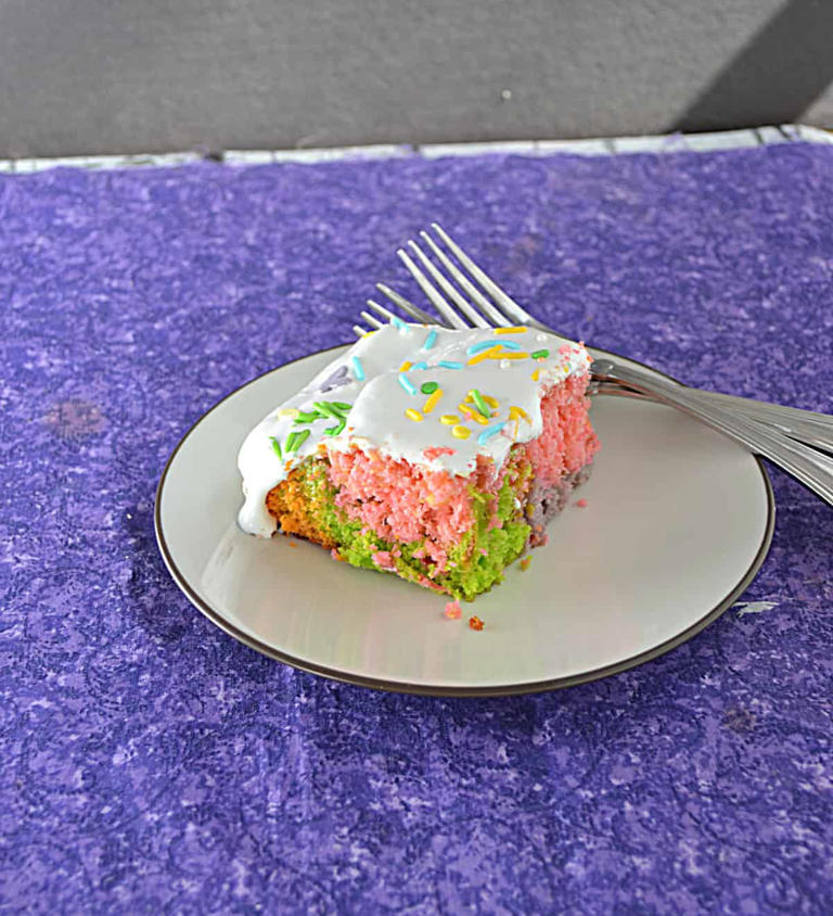 Easy Spring Poke Cake