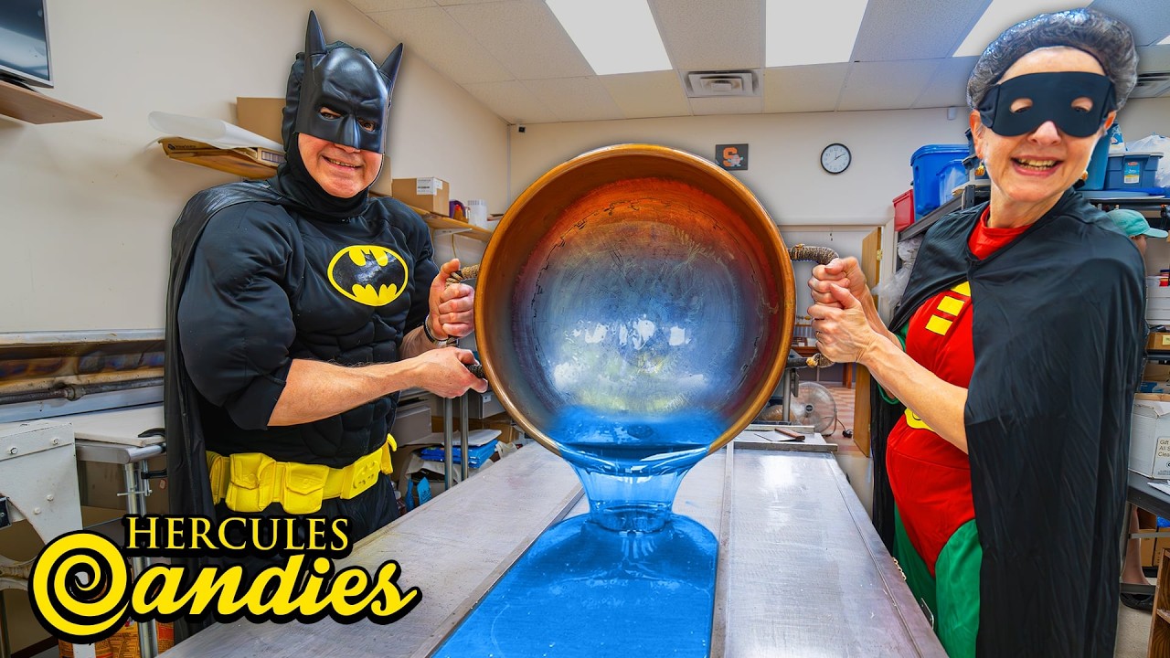 Batman & Robin Make Ribbon Candy!