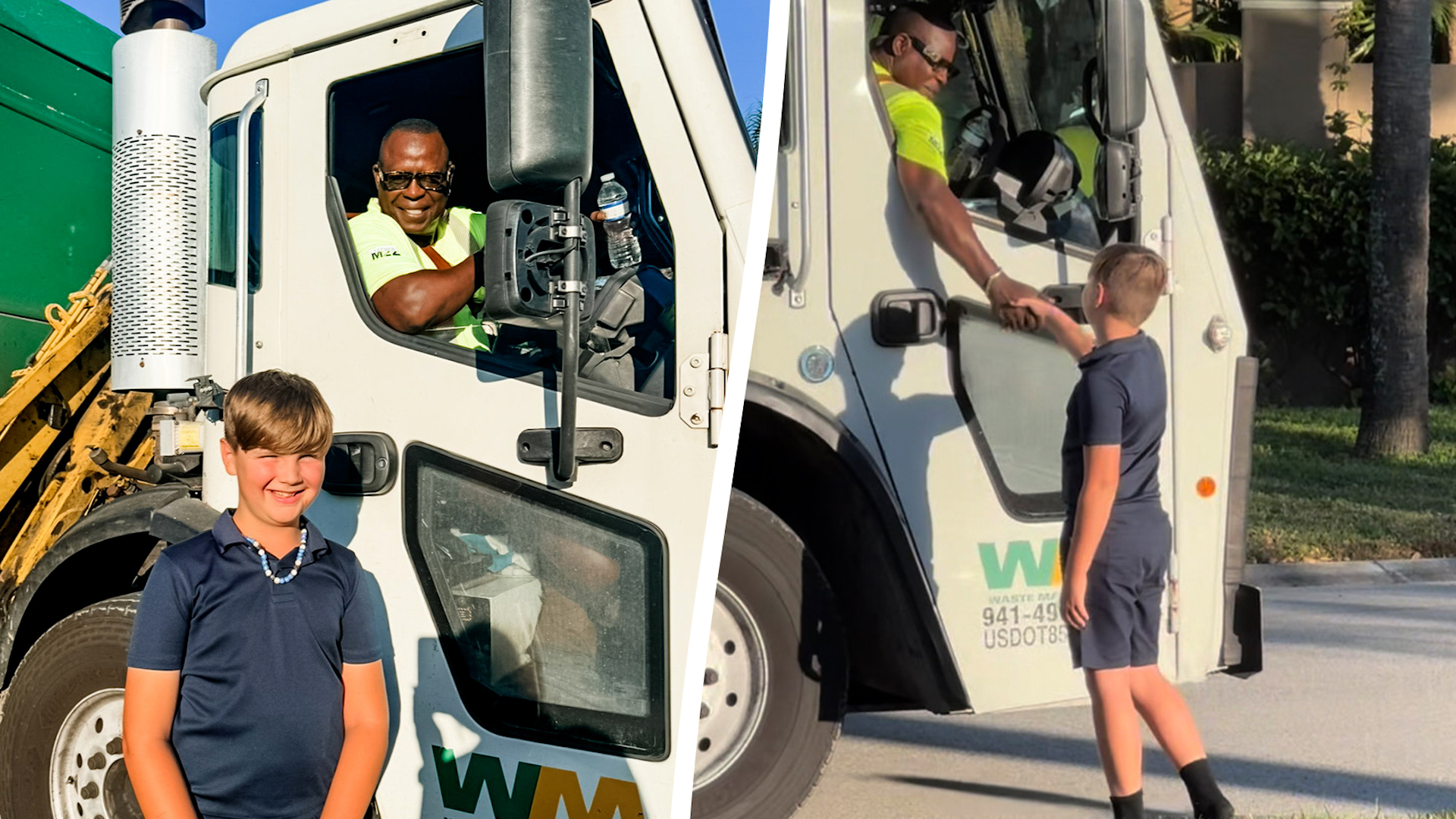 Boy bids farewell to bin man after four years of weekly greetings