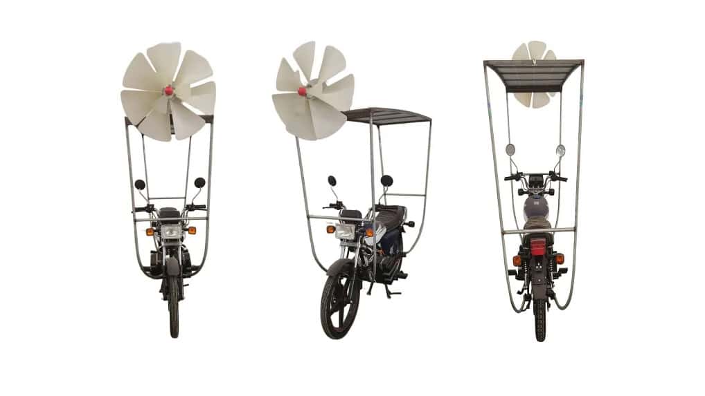 YongLE Risheng CG: E-Motorrad fährt mit Solar- und Windenergie