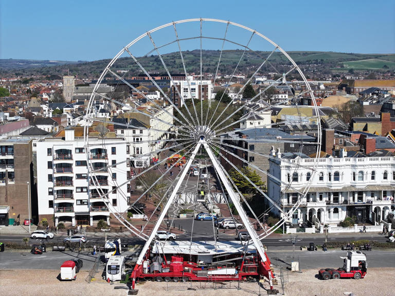 Worthing observation wheel is up and running