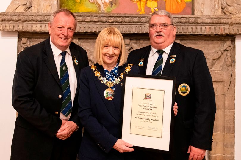Civic reception held at Burgh Halls for West Lothian's winning bowlers