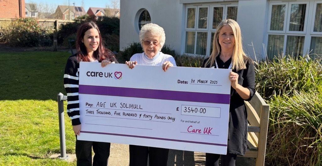 Solihull care home raises £3,500 for local charity
