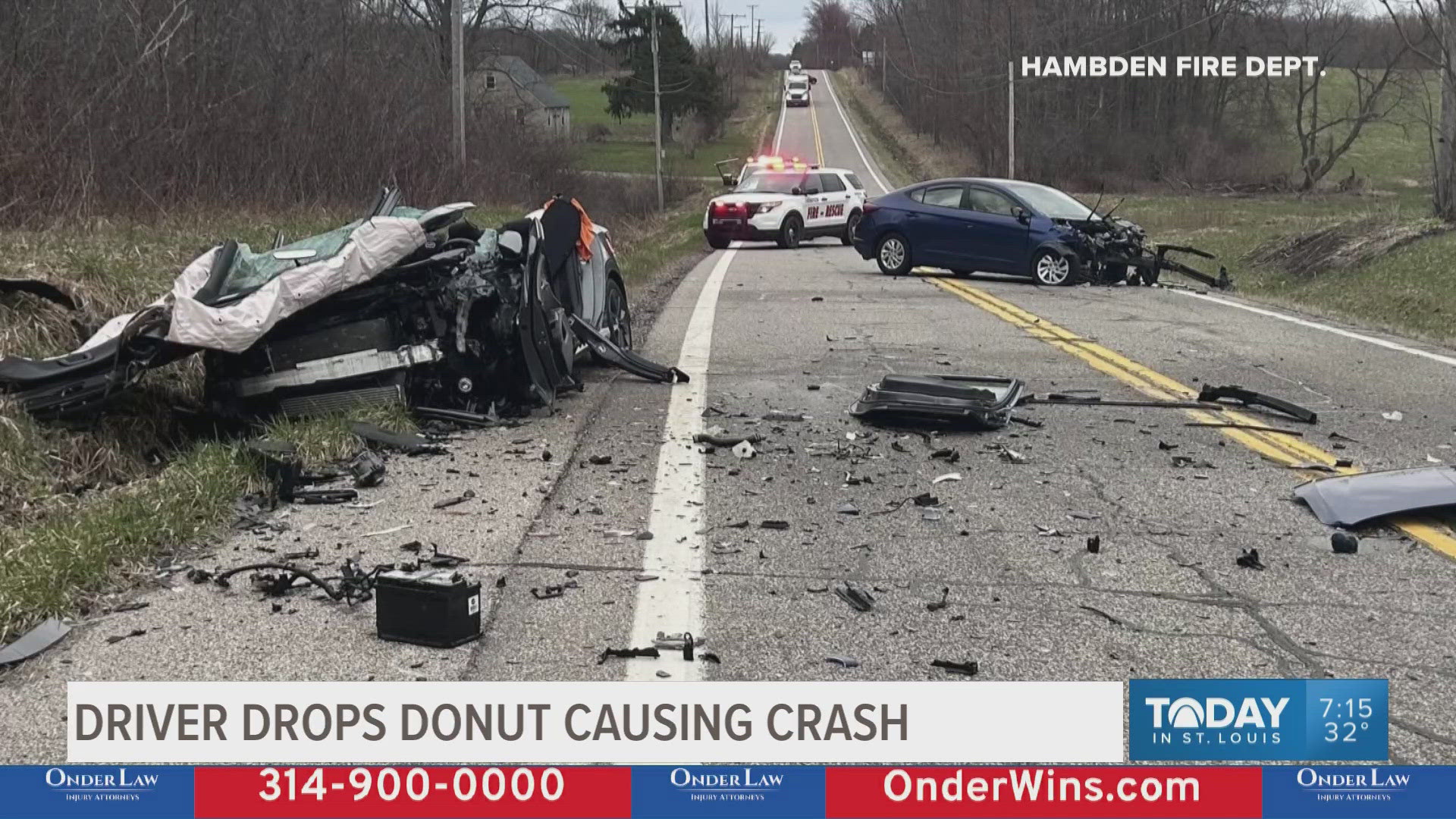 Driver Drops Doughnut Causes Bad Crash In Ohio