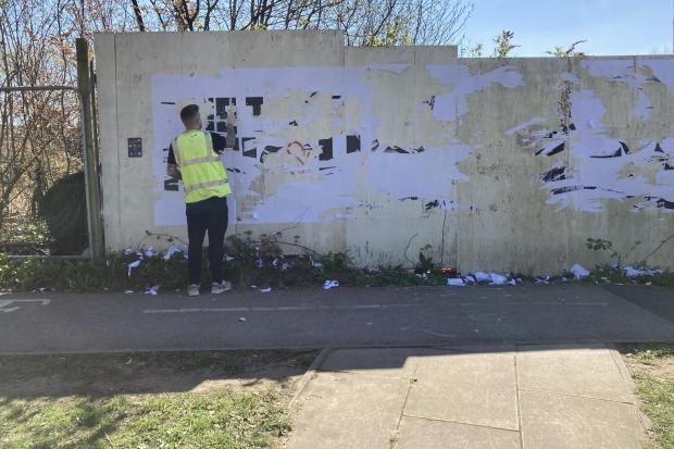 Controversial giant posters removed in York