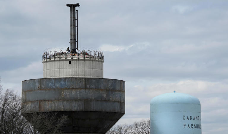 New Canandaigua water tank takes shape. See the photos