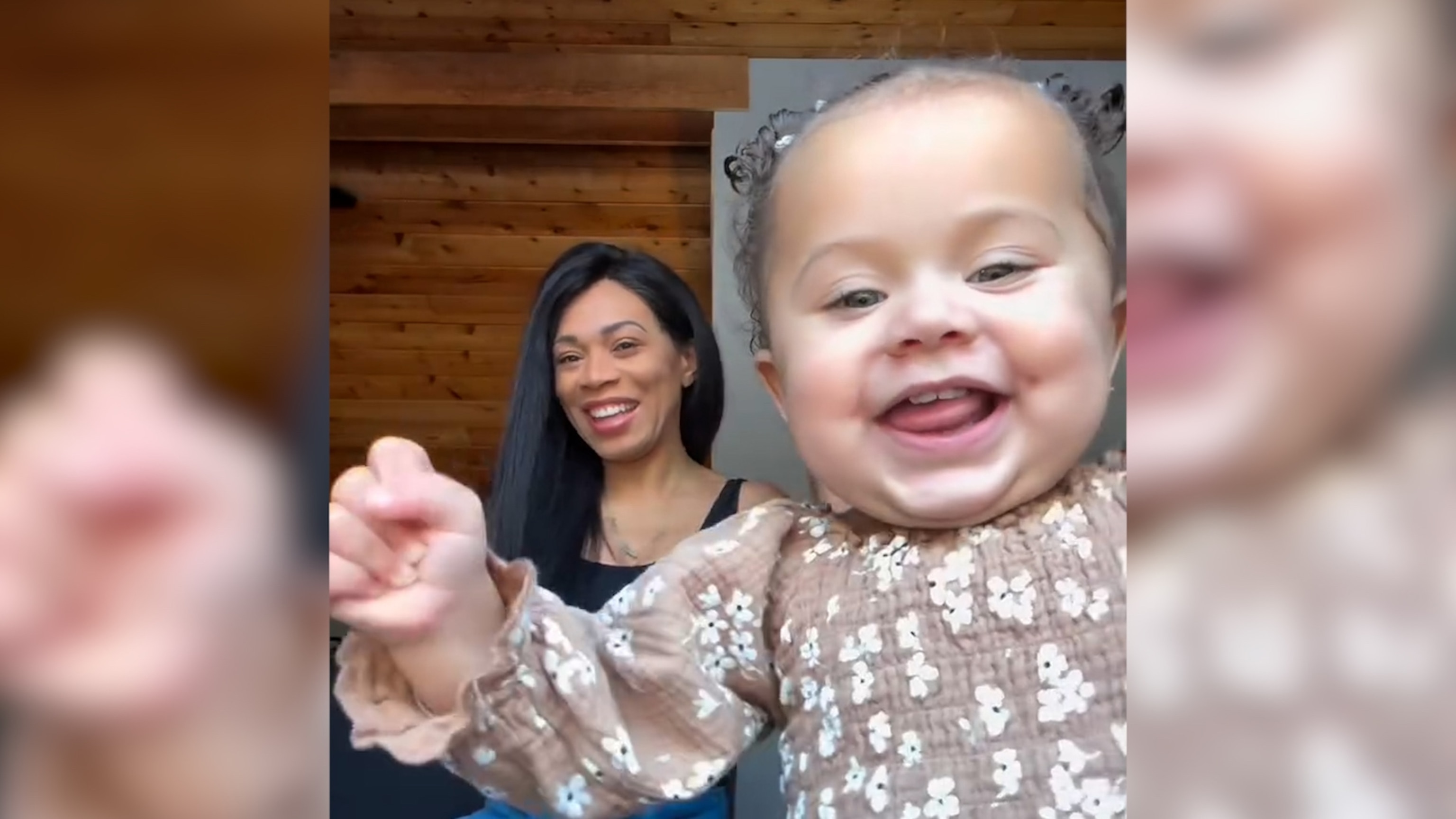 Cuteness overload as baby and mom play a freeze dance game