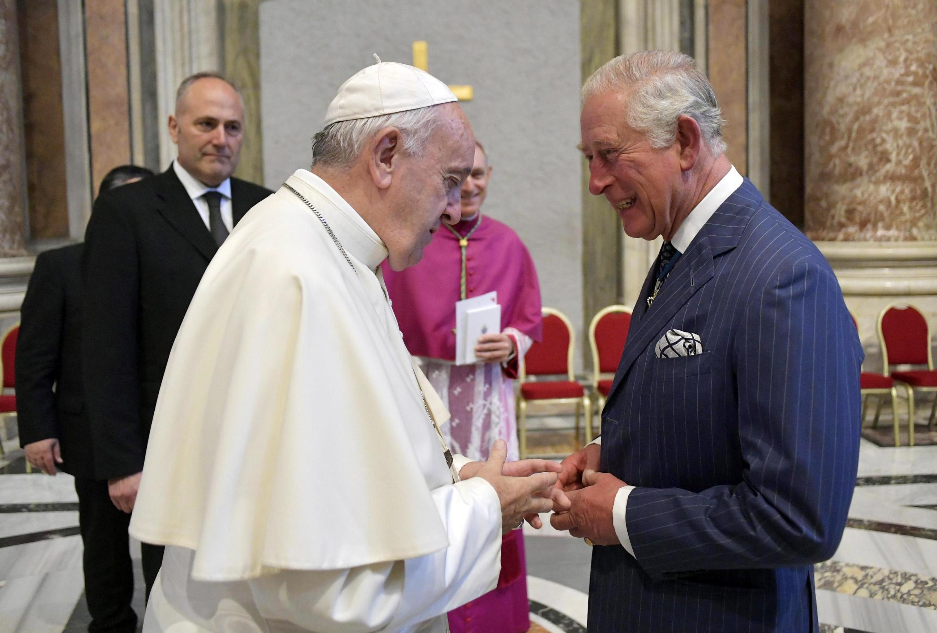 King Charles says praying for Pope