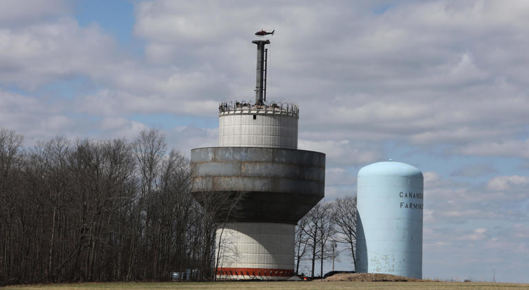 New Canandaigua water tank takes shape. See the photos