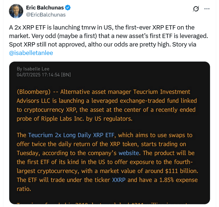 US to get its first XRP-based ETF, launching on NYSE Arca