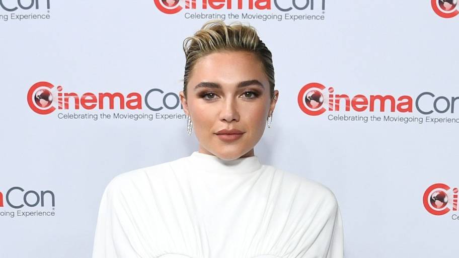 Florence Pugh Is Superhero Chic in Mini Dress and Knee-High Boots for ...