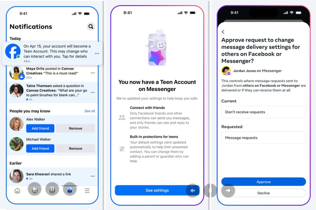 Meta adds new age-based restrictions to Facebook, Messenger to curb ...