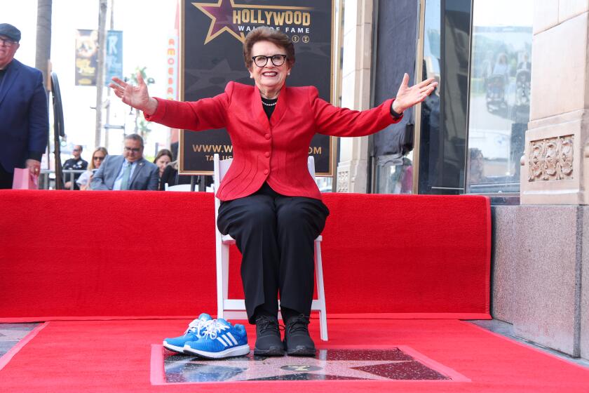 Billie Jean King looked at Hollywood Walk of Fame stars as a kid ...