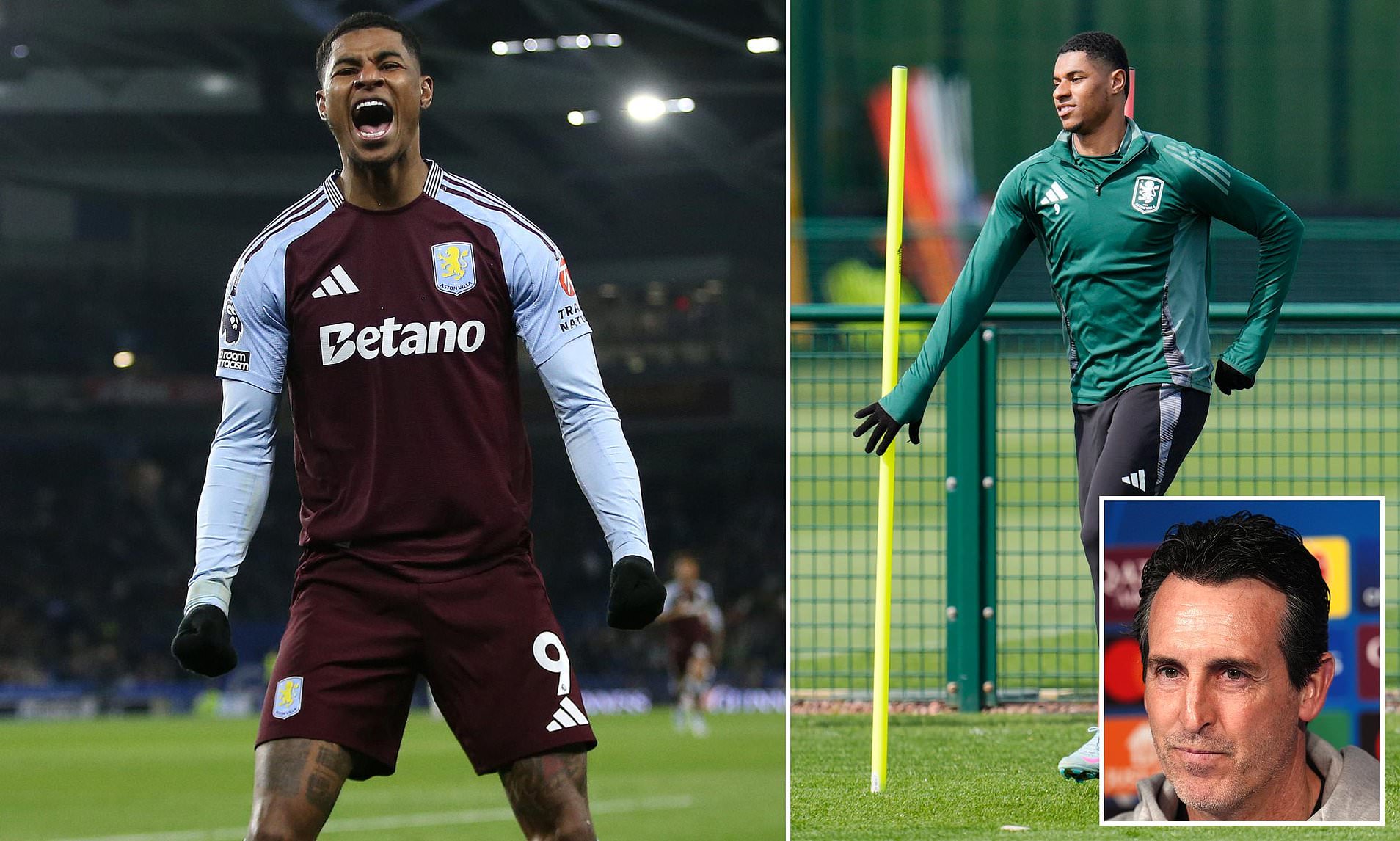 Marcus Rashford's best is still to come insists Unai Emery - as Aston ...