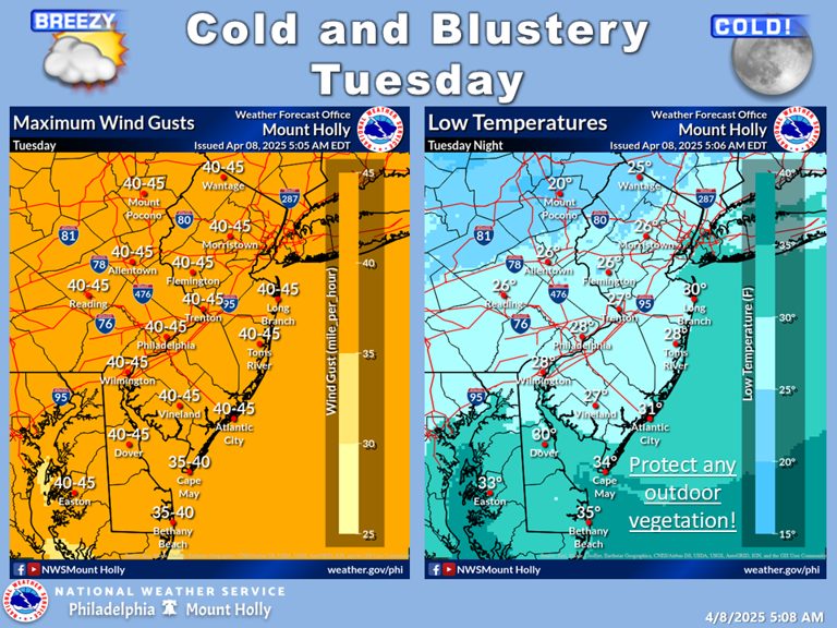 Freeze warnings in New Jersey, Delaware, Pa and New York. How cold will ...