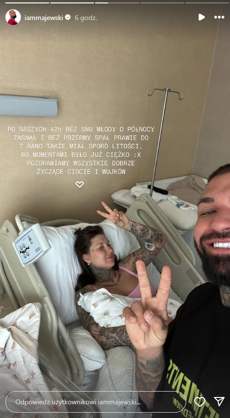 Daniel Majewski o pierwszej nocy po narodzinach syna. "Momentami było ...