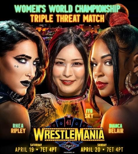 WWE: Iyo Sky to face Bianca Belair, Rhea Ripley at 'WrestleMania 41'
