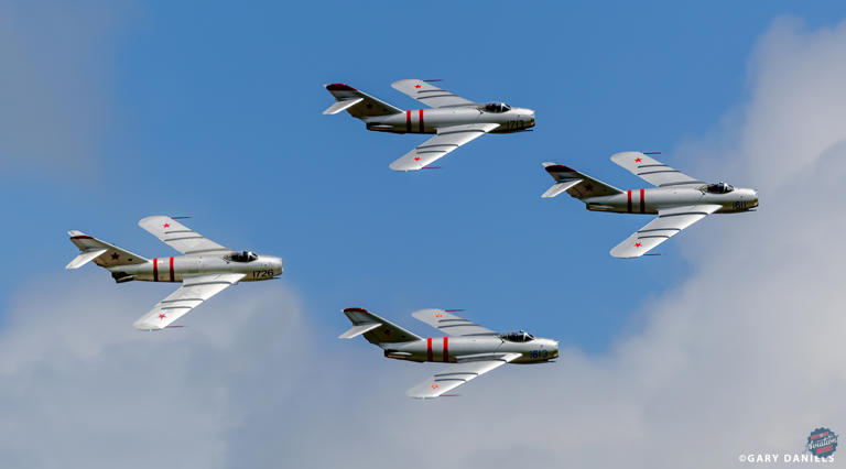 MiG-17 Milestone: Four-Jet Formation Shakes Up Barksdale Airshow