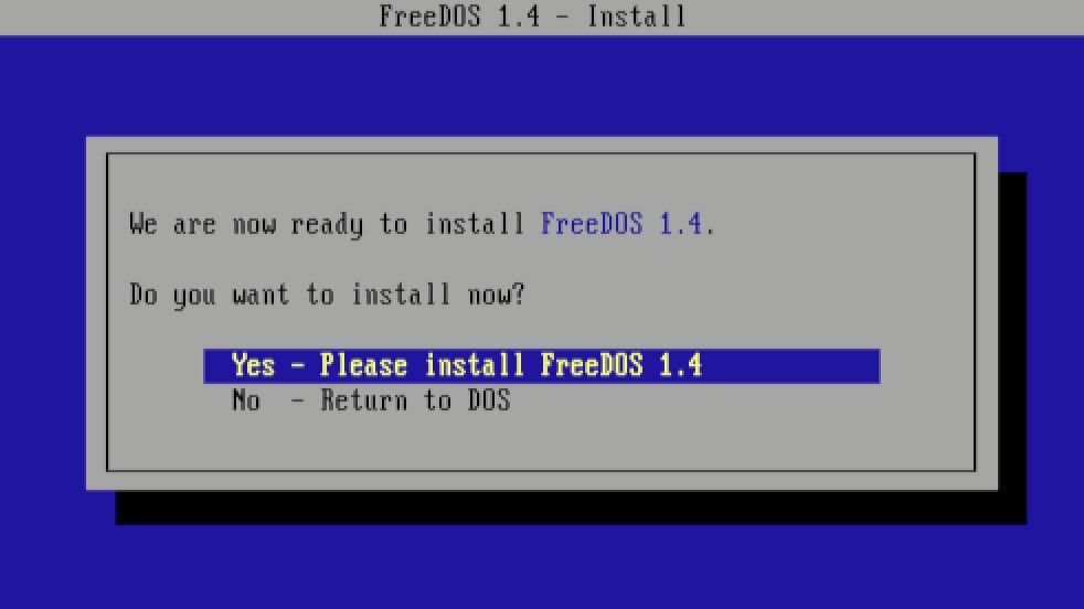 FreeDOS 1.4 released with updated FreeCOM, Install program, and HTML Help