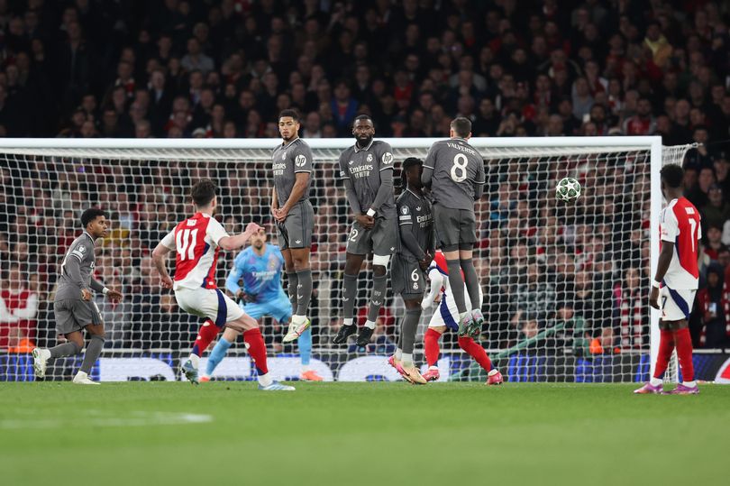 Declan Rice scores two ‘insane’ free-kicks vs Real Madrid as even rival ...