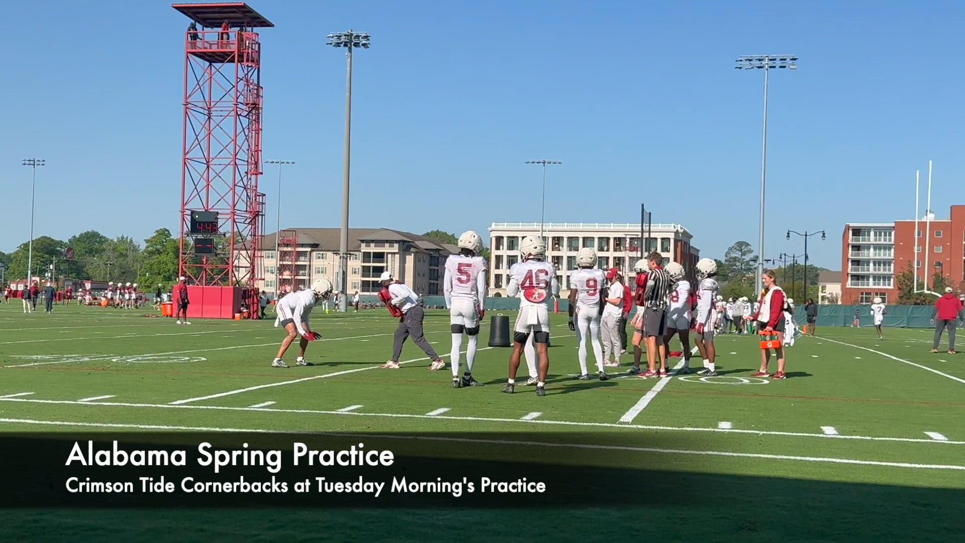 Alabama's Defensive Backs at Spring Practice