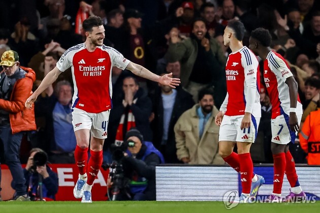 아스널, 레알 마드리드에 3-0 승리→UCL 4강 진출 가시권