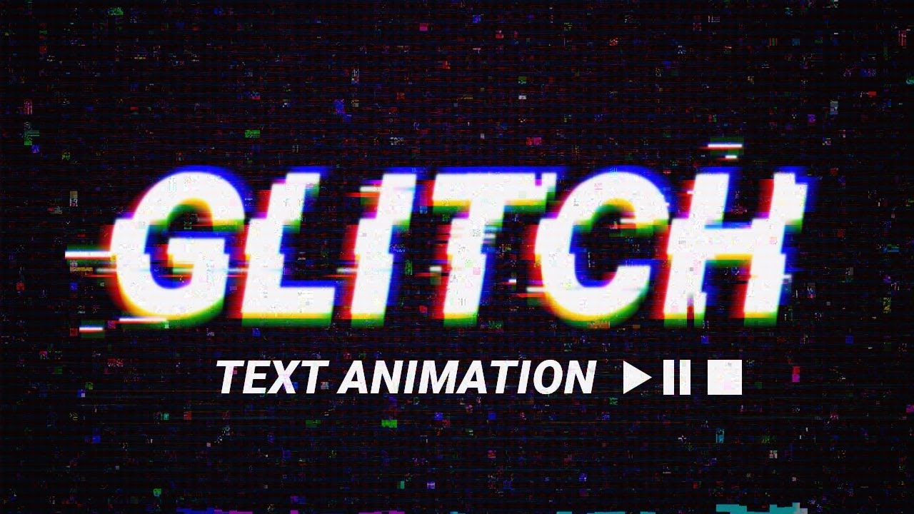 Glitch Text Animation Effect + PSD Template Photoshop Tutorial