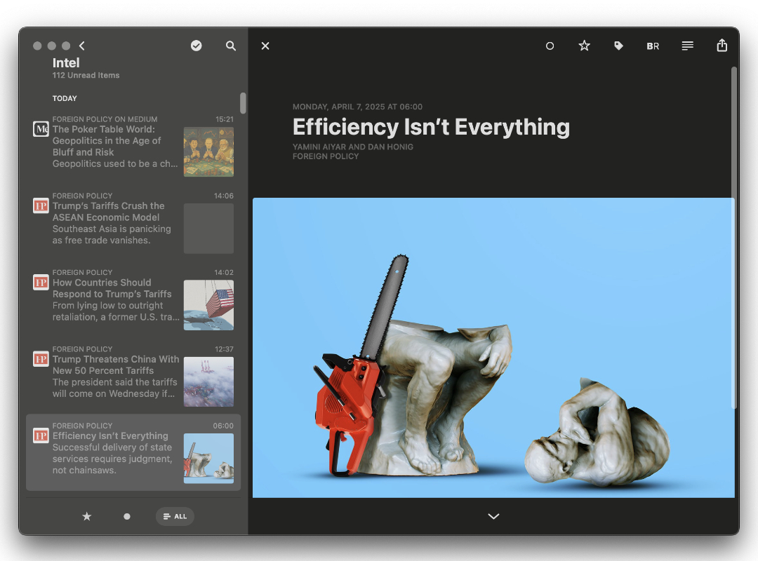 Returning to Really Simple Syndication brought peace to my day