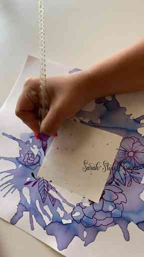 Exploring Water + Ink Art with a Straw