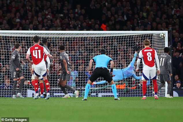Arsenal 3-0 Real Madrid: Declan Rice scores TWO stunning free-kicks with Mikel Merino also on ...