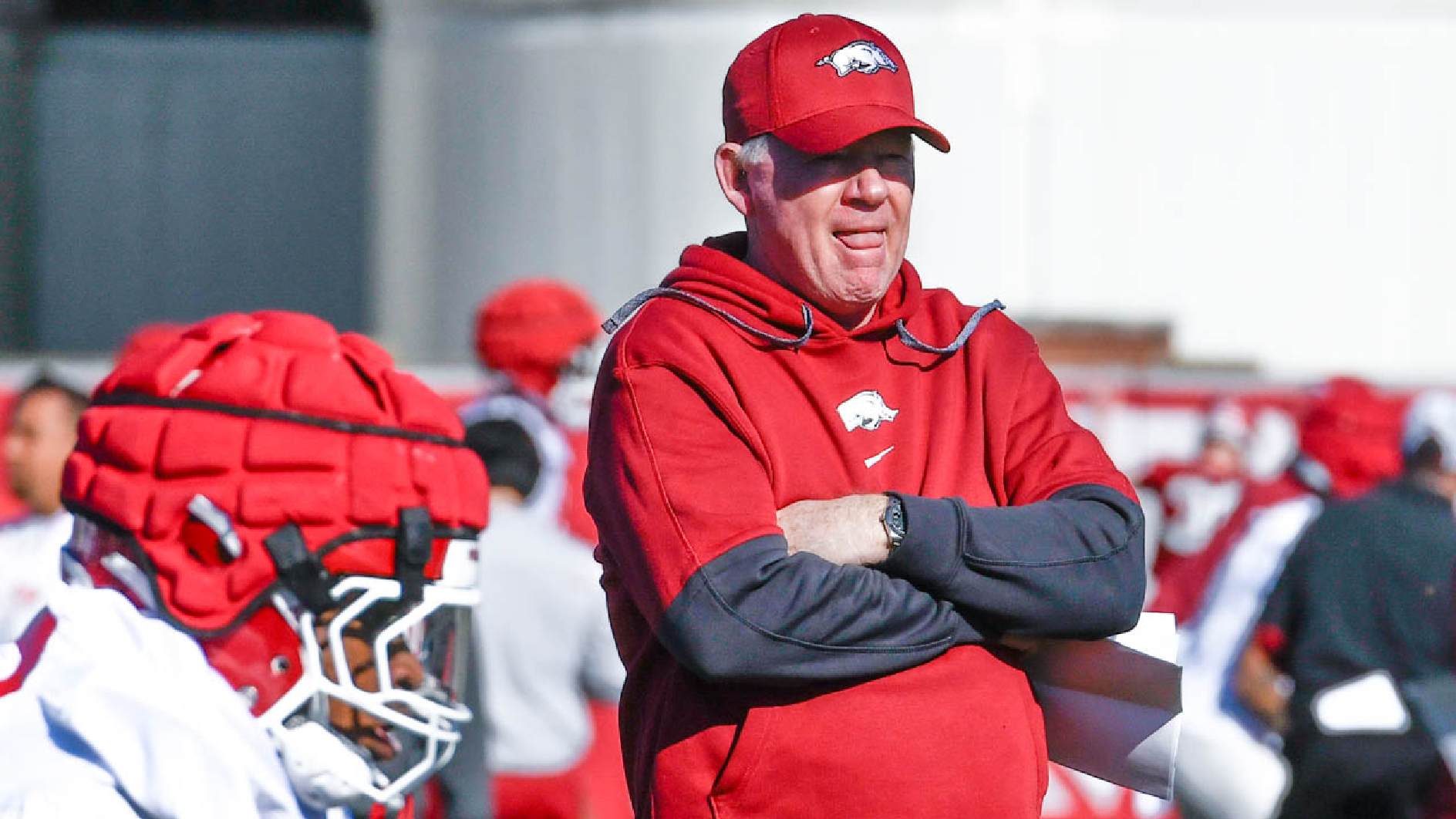 Even Petrino not sure who will be No. 1 receiver for Razorbacks