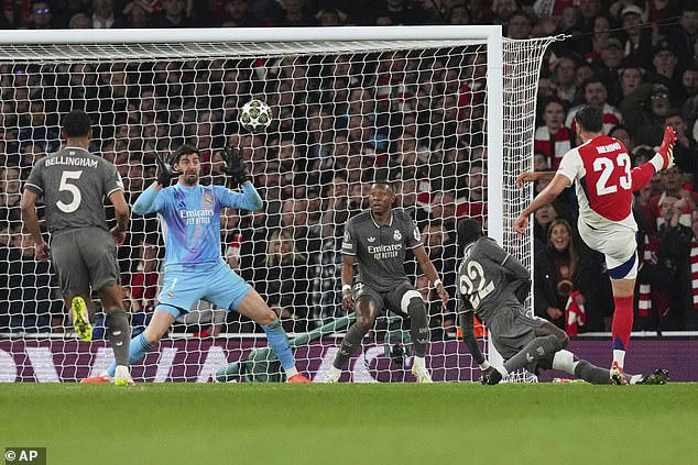 Arsenal 3-0 Real Madrid: Declan Rice scores TWO stunning free-kicks with Mikel Merino also on ...