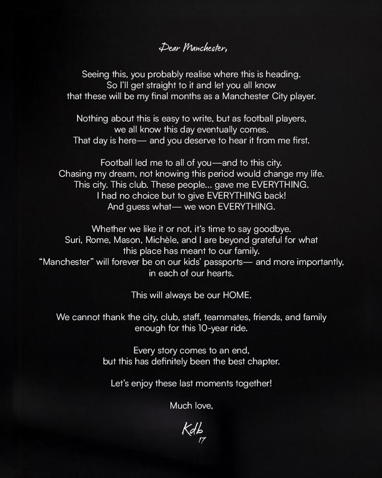 ‘더 브라위너-메시’ 미국 뒤흔들 이 조합이 된다고? 맨시티 떠나는 KDB, MLS 인터 마이애미 이적 급물살 “우선 협상권 보유 중”