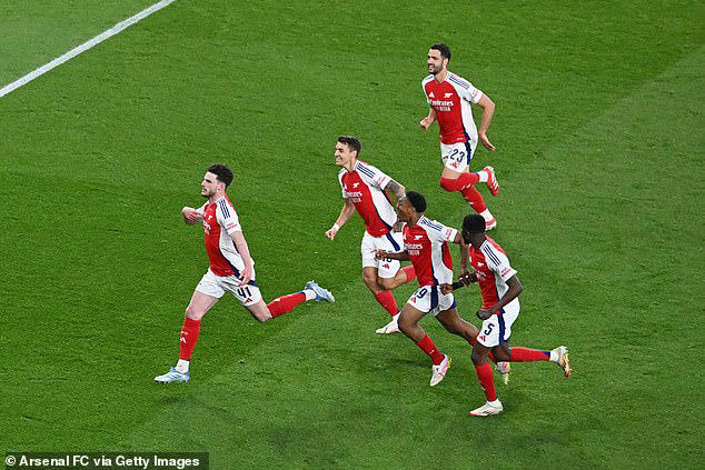 Arsenal 3-0 Real Madrid: Declan Rice scores TWO stunning free-kicks with Mikel Merino also on ...