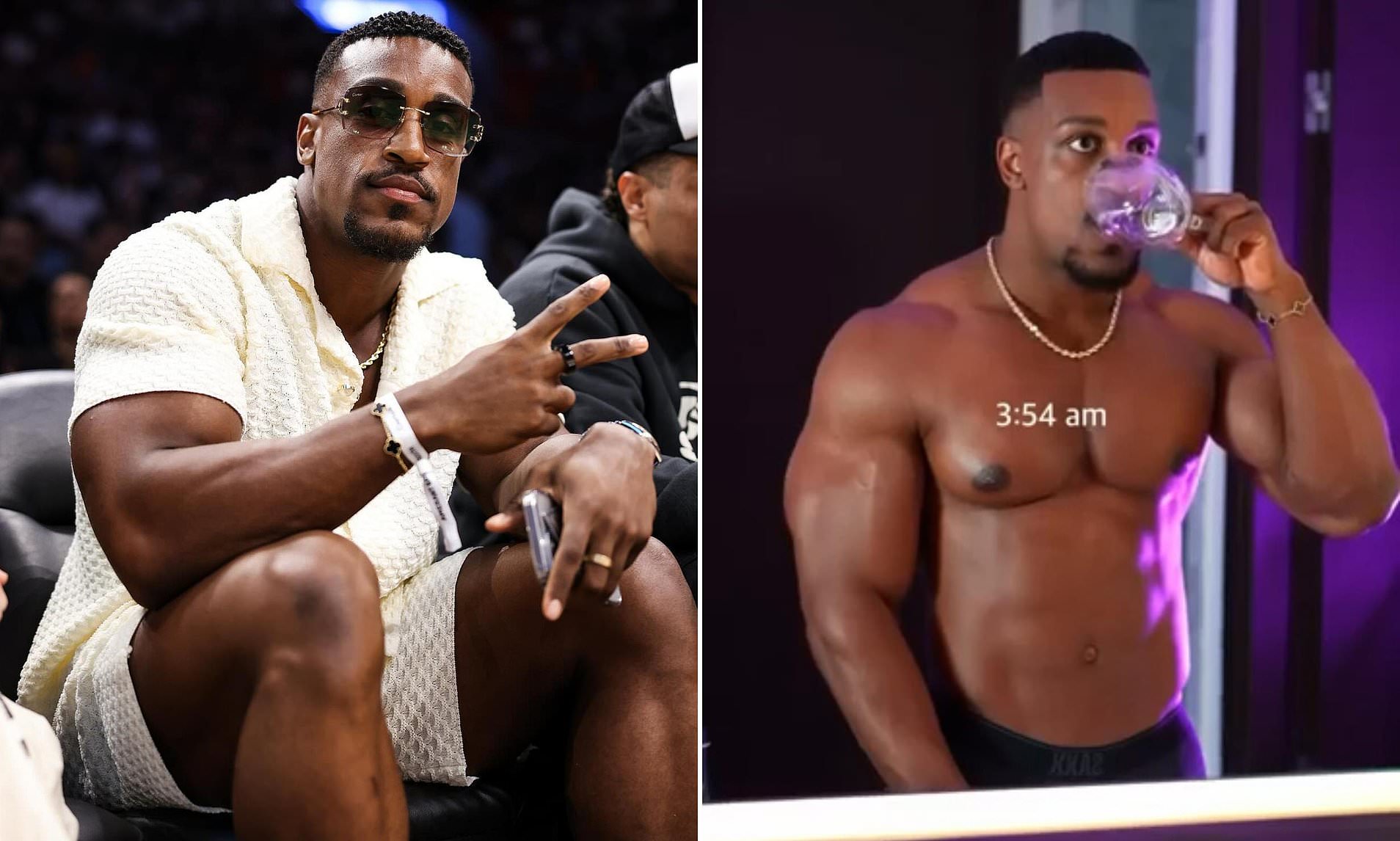 Viral TikTok star Ashton Hall sits courtside at NBA game... after ...