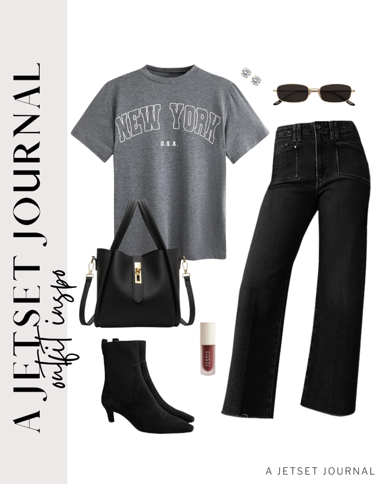 How to achieve the edgy look with new graphic tees and black denim