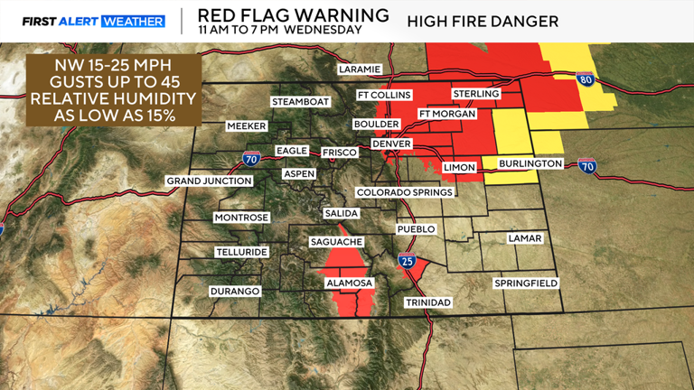 Fire danger rises across portions of Colorado, including the Denver ...
