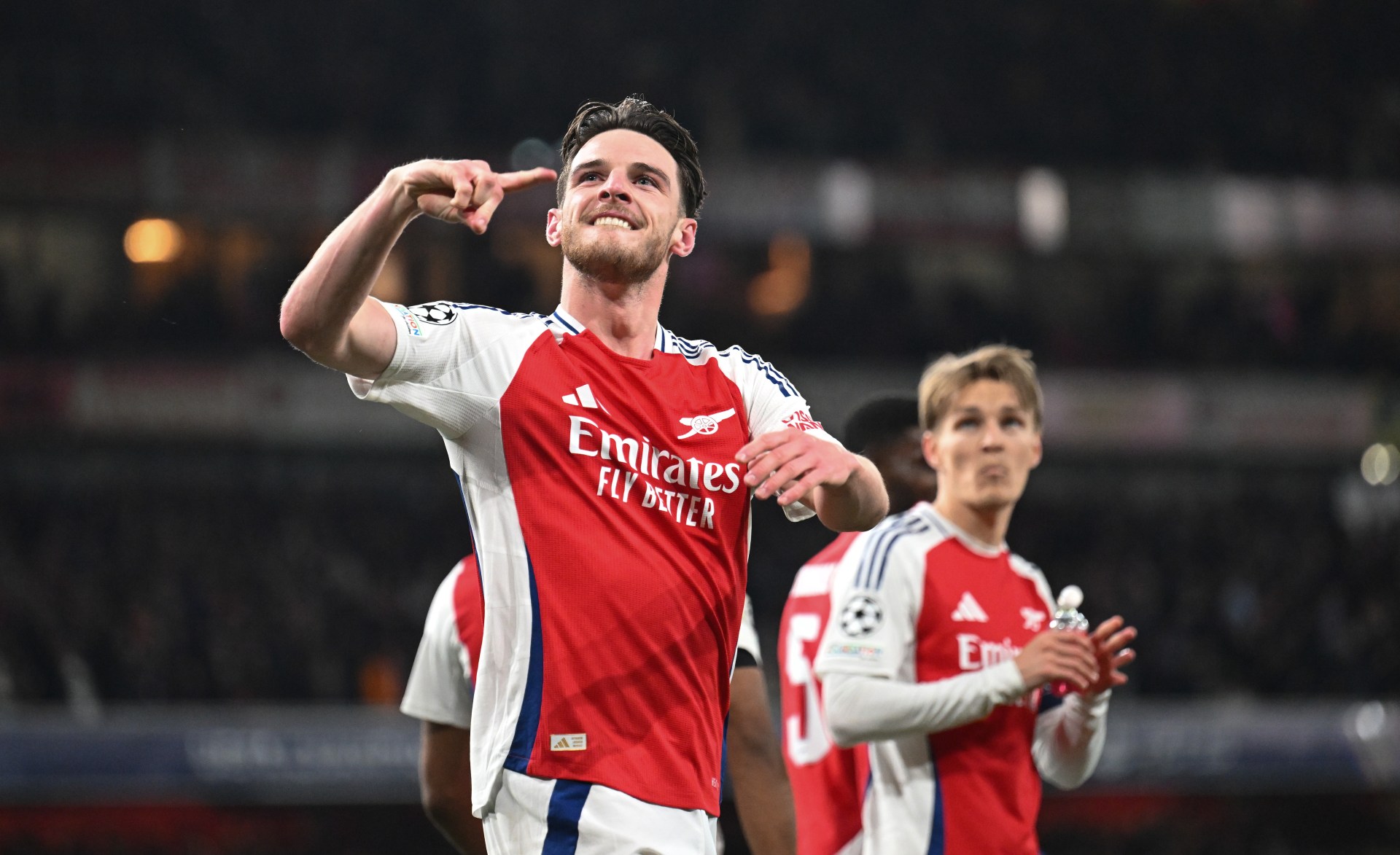 Kylian Mbappe and Mikel Arteta react to stunning Declan Rice goals ...