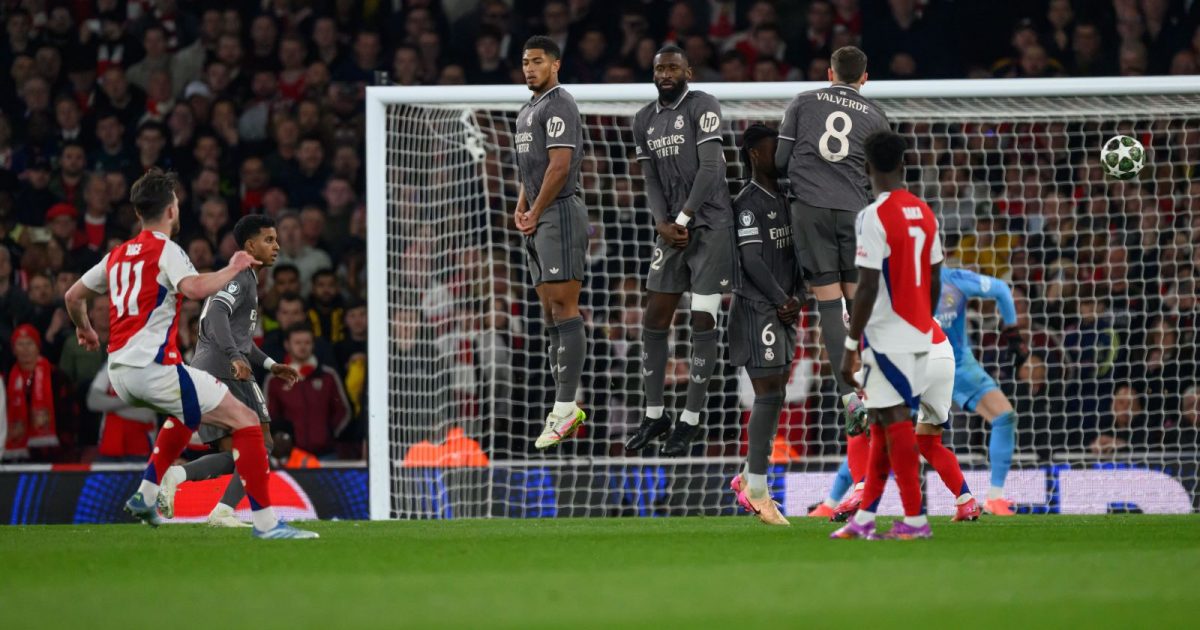 Rice unveils new secret free-kick weapon as Arsenal dominate and ...