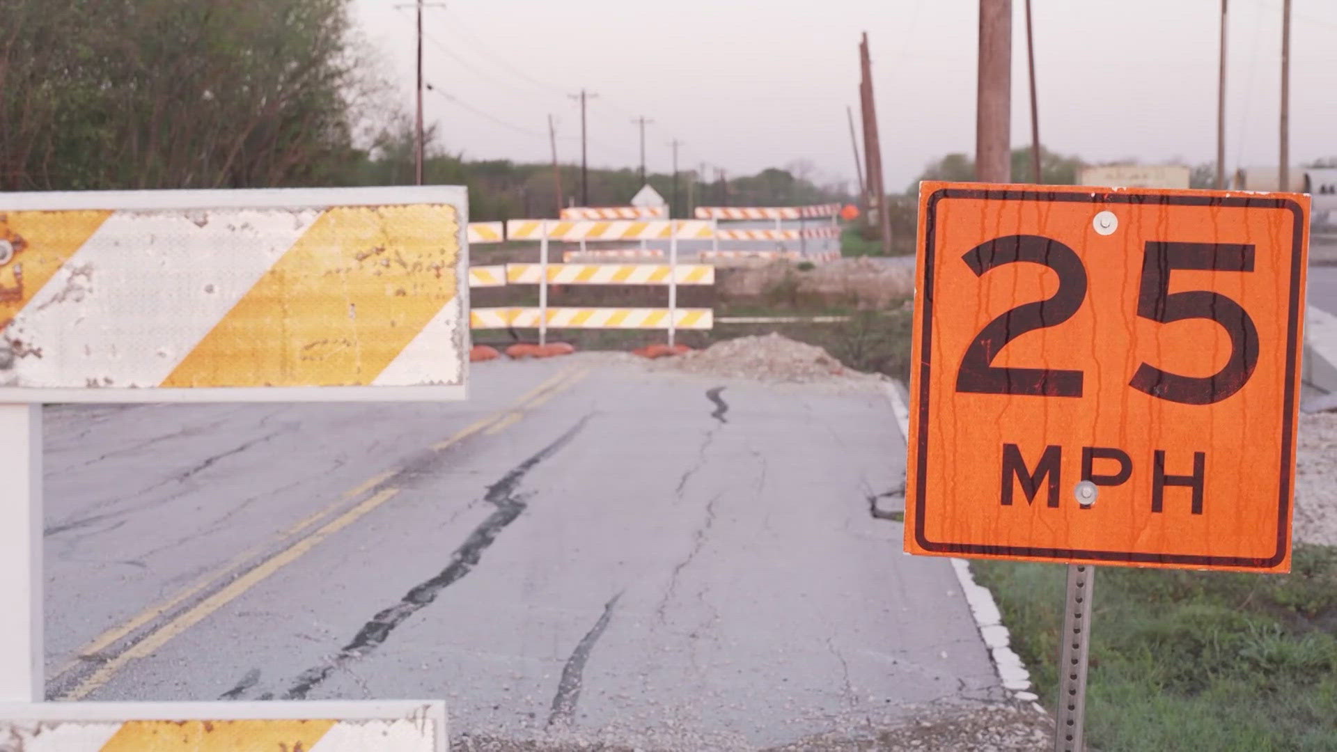 Unfinished major road construction project leaving a mess for drivers ...