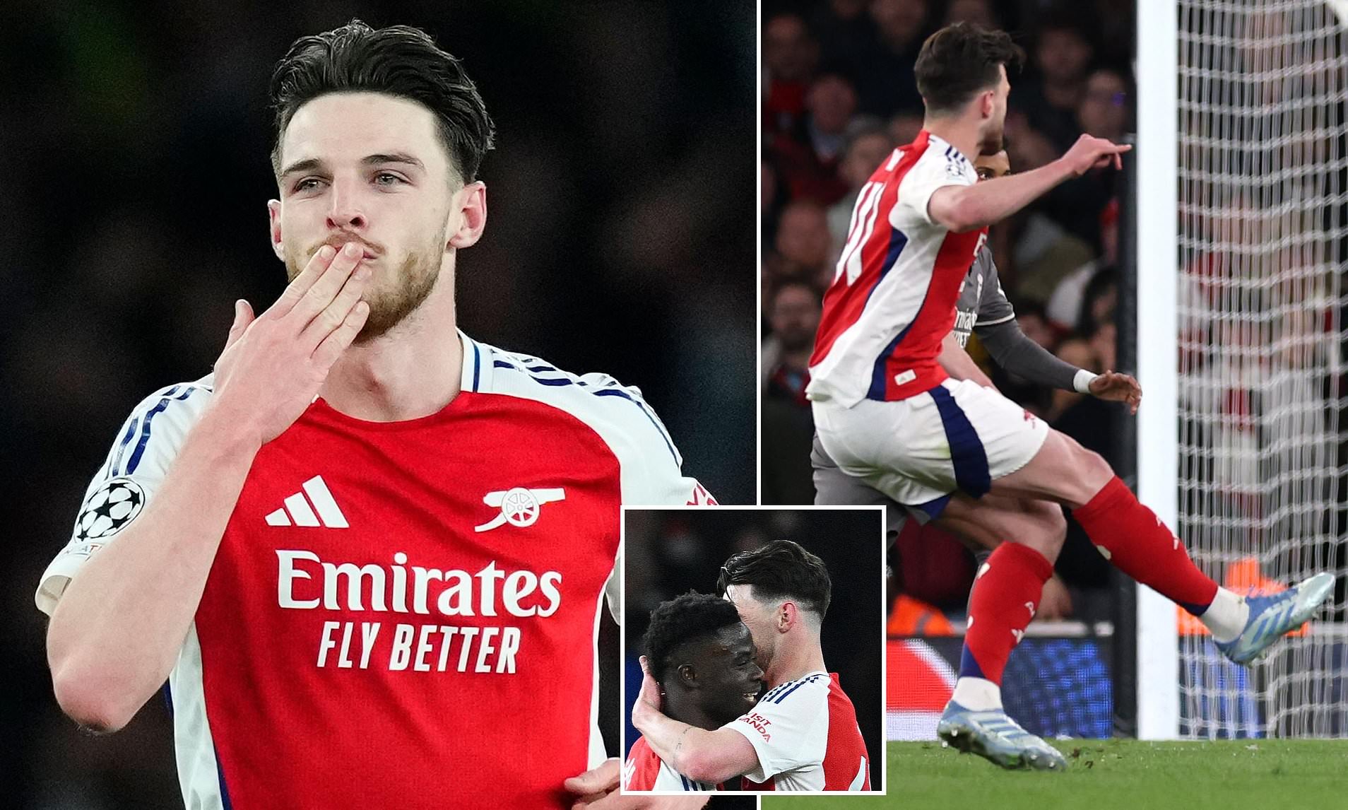 Declan Rice reveals Bukayo Saka's advice inspired his first free-kick ...