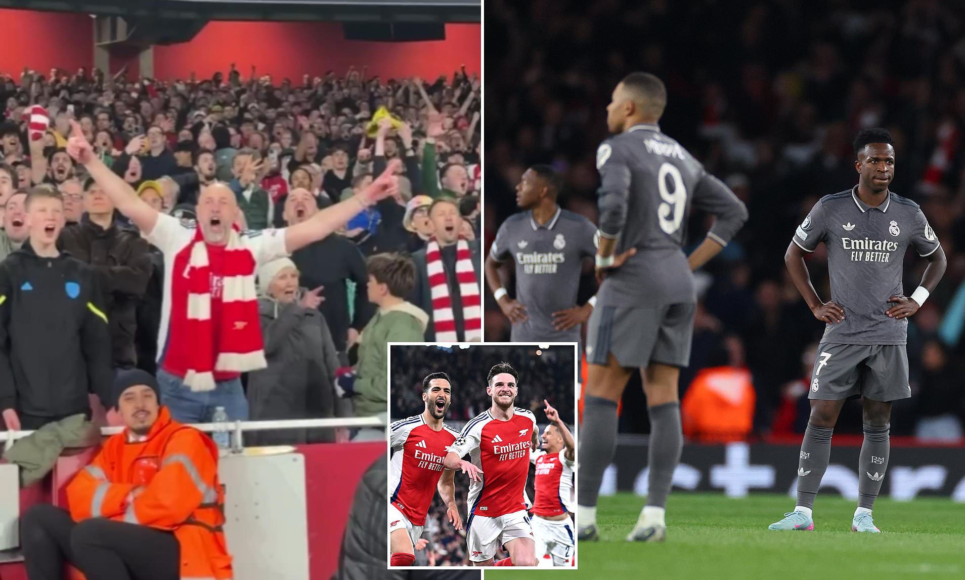 Arsenal fans brutally taunt Real Madrid with chant mocking rivals as ...